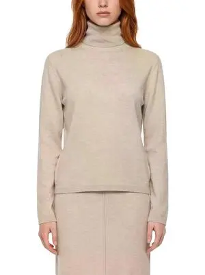 Antonelli Firenze Baviera Roll-neck Ribbed-trim Sweater - Neutrals