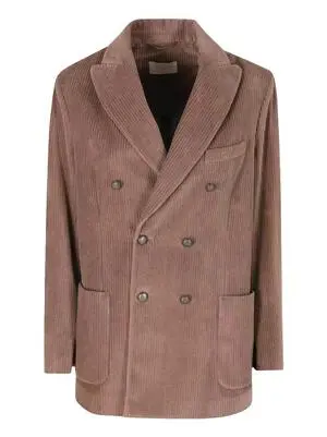 CIRCOLO 1901 Double-breasted Corduroy Jacket - Brown