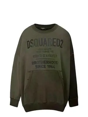 Dsquared2 Graphic-print Oversized Sweatshirt - Green