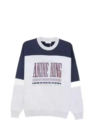 ANINE BING Miles Logo-print Panelled Sweatshirt