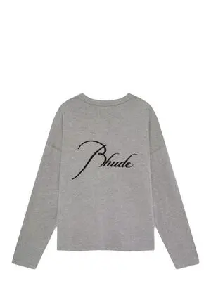 Rhude Classique Reverse Long-sleeve T-shirt - Grey