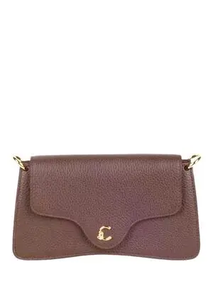 COCCINELLE Mini C-me Logo-plaque Grained Leather Shoulder Bag - Brown