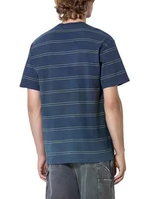 Carhartt Work In Progress S/s Bert Striped Pocket T-shirt - Blue