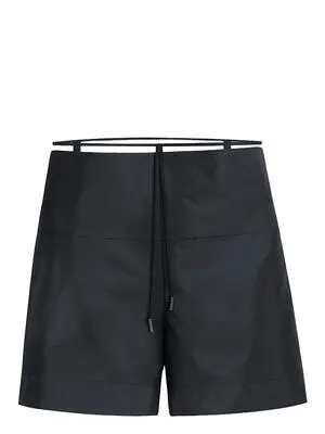 AUDREY VALLENS All-gen Detached Tie Shorts - Black