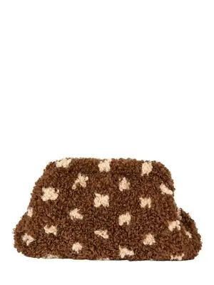 JURGI BRAND Nora Wool Clutch — & Cream - Brown