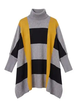 JAMES LAKELAND Mustard Accent Poncho - Yellow