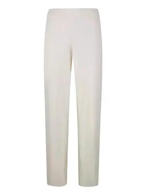 Majestic Filatures Fine-knit Elasticated Trousers - White