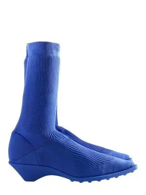 Camper X Issey Miyake Ribbed-knit Sock Ankle Boots - Blue
