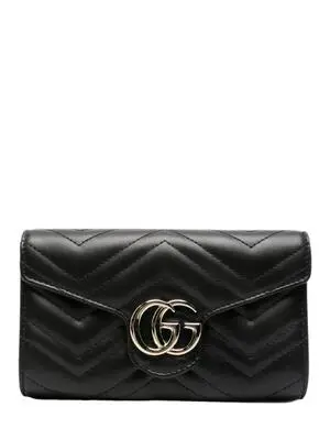 GUCCI Gg Marmont Chevron-quilted Clutch Bag