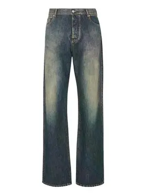 Fendi Faded-effect Jeans - Blue