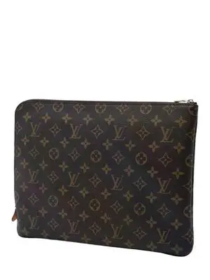LOUIS VUITTON 1997 Monogram Etui Voyage Gm Clutch Bag - Brown