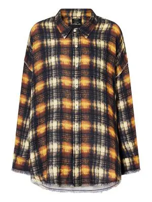 R13 Frayed Cotton-flannel Shirt - Multi