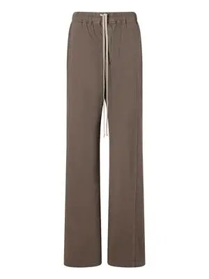 Rick Owens Wide Pusher Cotton-jersey Wide-leg Pants - Gray