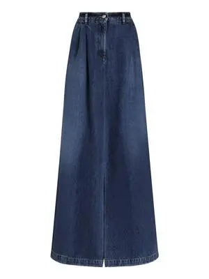 Dolce & Gabbana Long Denim Skirt Denim And Jeans Multi-colored - Multicolor