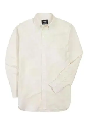 DRAKE'S Ticking-stripe Cotton Shirt - Neutrals