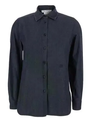 MAX MARA Logo-embroidered Denim Shirt