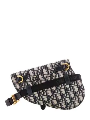 Dior Saddle Oblique Canvas Belt Bag - Blue