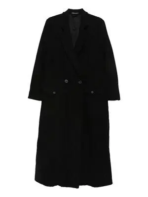 RUNDHOLZ Frayed Double-breasted Coat - Black