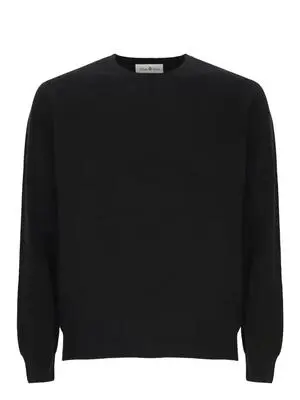 DELLA CIANA Crew-neck Ribbed-trims Sweater - Black