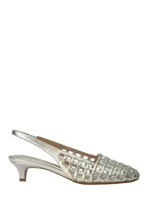 Ash Enji Slingback Heeled Pumps - Silver
