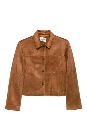 MC2 SAINT BARTH Logo-embroidered Button-up Jacket - Brown