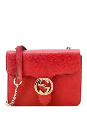 GUCCI Interlocking Leather Small Shoulder Bag