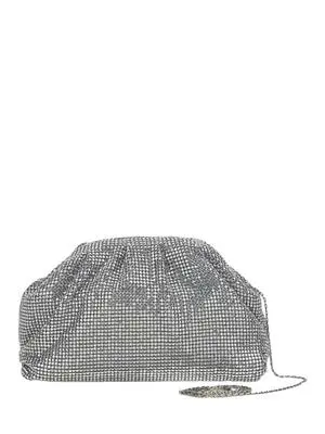 TWENTY FOURHAITCH Petra Crystal-embellished Ruched Clutch Bag