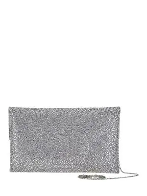 TWENTY FOURHAITCH Crystal-embellished Chain-strap Clutch Bag - Silver