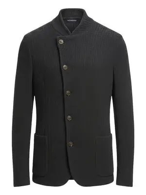 Emporio Armani Chenille Blazer Jacket - Blue