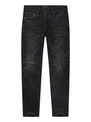 PURPLE BRAND Crystal-embellished Sharkbite-hem Jeans