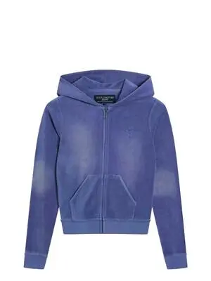 Juicy Couture Heritage Velour Hoodie - Blue