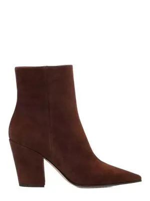 GIANVITO ROSSI Keinna Pointed-toe Ankle Boots - Brown