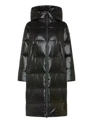 Peuterey Seletric Lks Grs Quilted Hooded Coat - Black