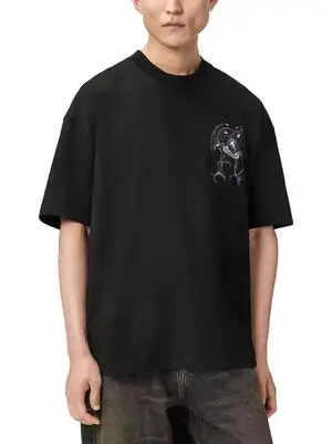 ALLSAINTS Round-neck Short-sleeve T-shirt - Black