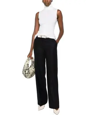 CELLAR DOOR Straight-leg Wool Trousers - Blue