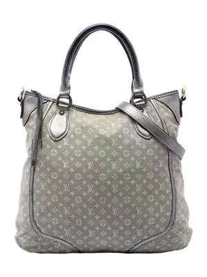 LOUIS VUITTON 2000-2026 Monogram Mini Lin Angele Satchel - Grey