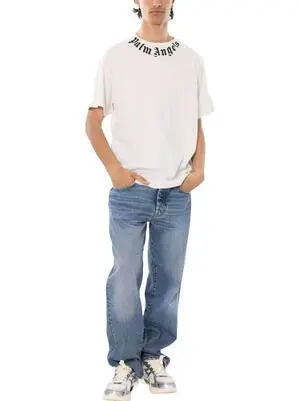 Palm Angels Logo-print T-shirt - Silver