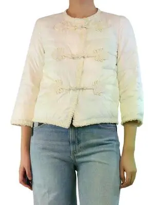 Ermanno Scervino Raffia-trim Puffer Jacket - Neutrals