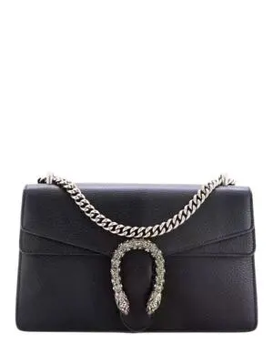 Gucci Dionysus Bag Leather Small Shoulder Bag - Black