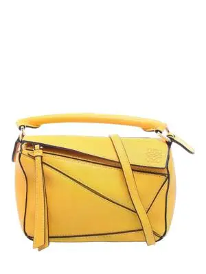 Loewe 2010s Mini Puzzle Tote Bag Yellow