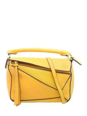 Loewe 2010s Mini Puzzle Tote Bag Yellow