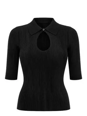 KAOS Ribbed Cut-out Sweater