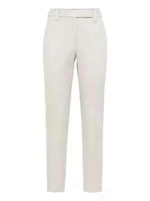 Brunello Cucinelli Mid-rise Skinny Trousers - Grey