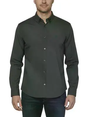 Burberry Logo-embroidered Long-sleeve Shirt - Green