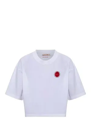Marni Logo-patch Oversized T-shirt - White