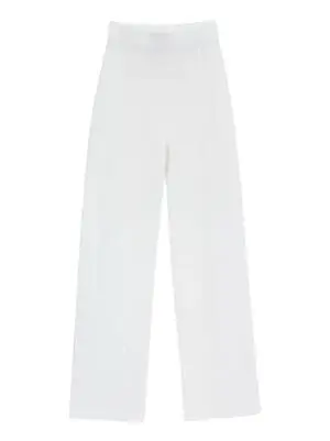 GENNY Logo-embroidered Trousers - White