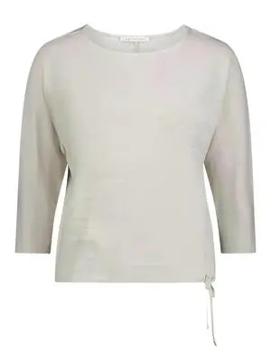 BETTY & CO Ribbed-knit Drawstring T-shirt