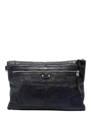 Balenciaga 2016 Motocross Classic Clip L Clutch Bag - Black