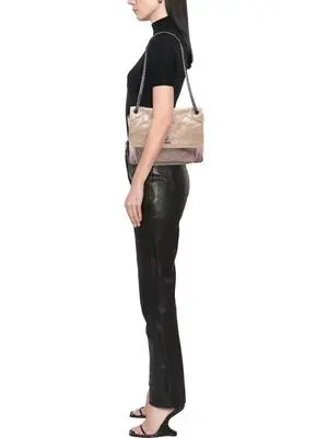Saint Laurent 2019 Medium Crinkled Calfskin Niki Shoulder Bag Neutrals