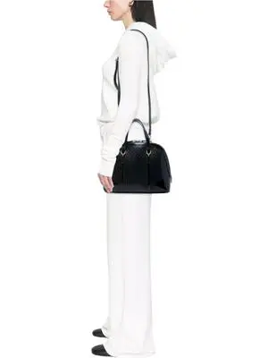 Gucci 2016-2026 Small Microguccissima Patent Nice Satchel - Black